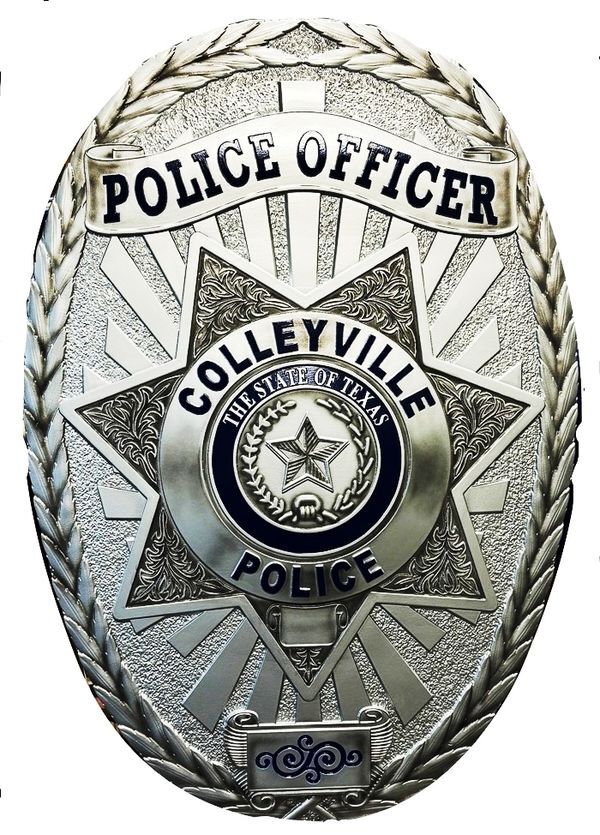 3D Brass,Silver, Painted or Wood Police Badge & Patch Plaques