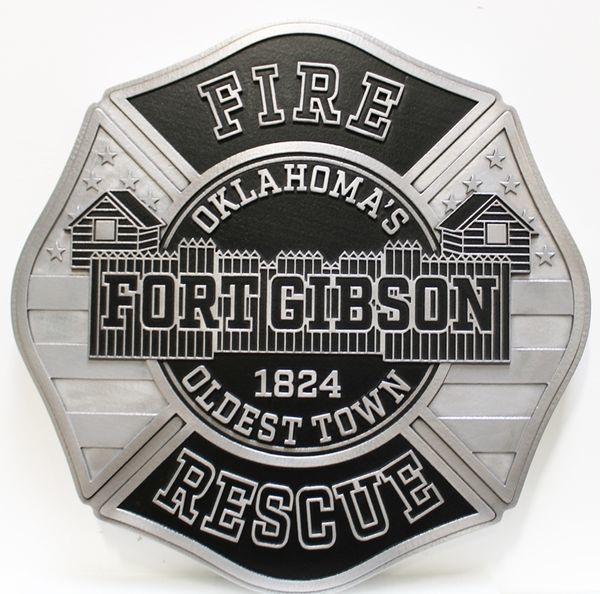 3D Brass,Silver, Painted Firefighter Badge & Patch Plaques