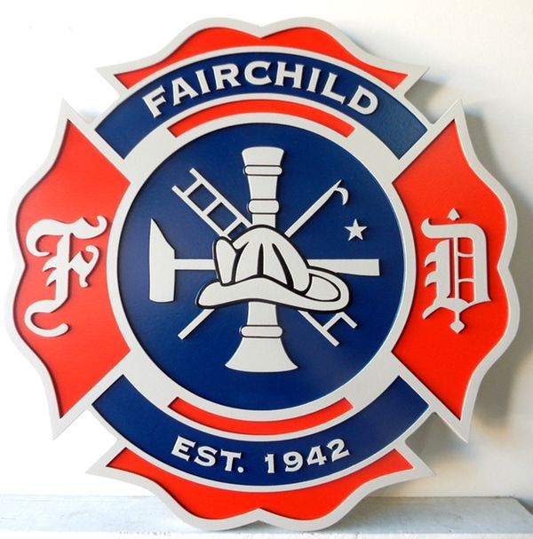 3D Brass,Silver, Painted Firefighter Badge & Patch Plaques