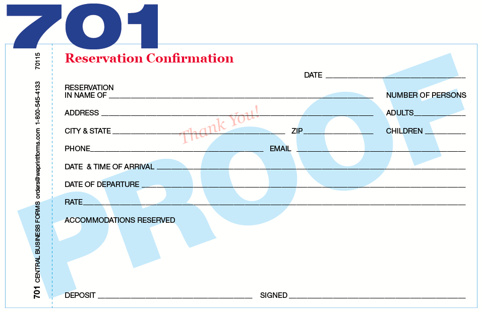 Guest Registration & Confirmation Forms