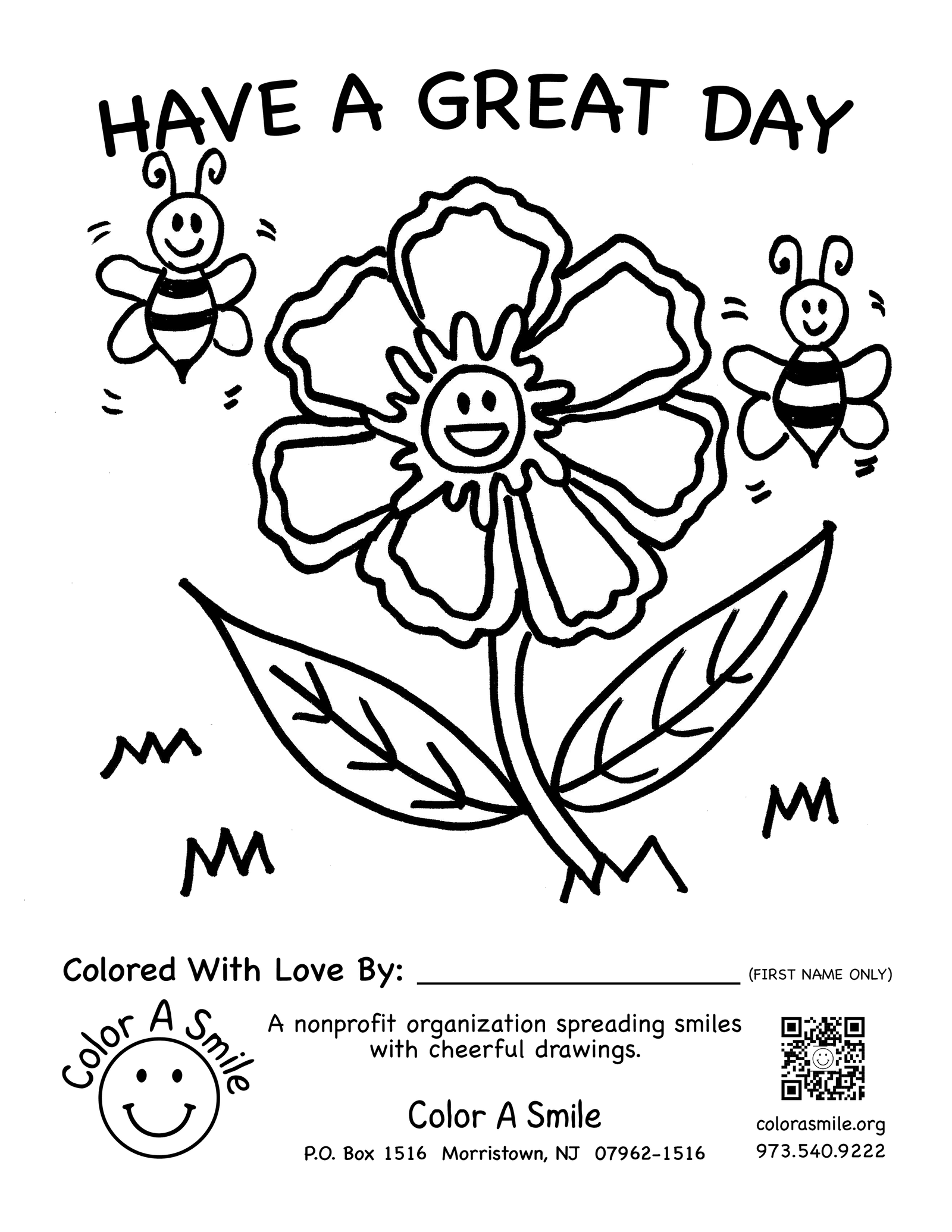Download Fun Coloring Pages to Volunteer- Color A Smile