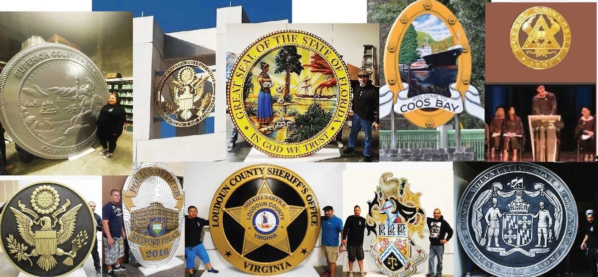 Very Large Carved High Density Urethane Wall & Building Plaques