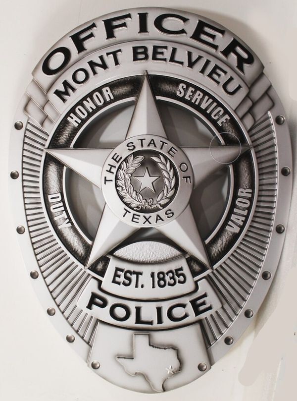 3D Brass,Silver, Painted or Wood Police Badge & Patch Plaques