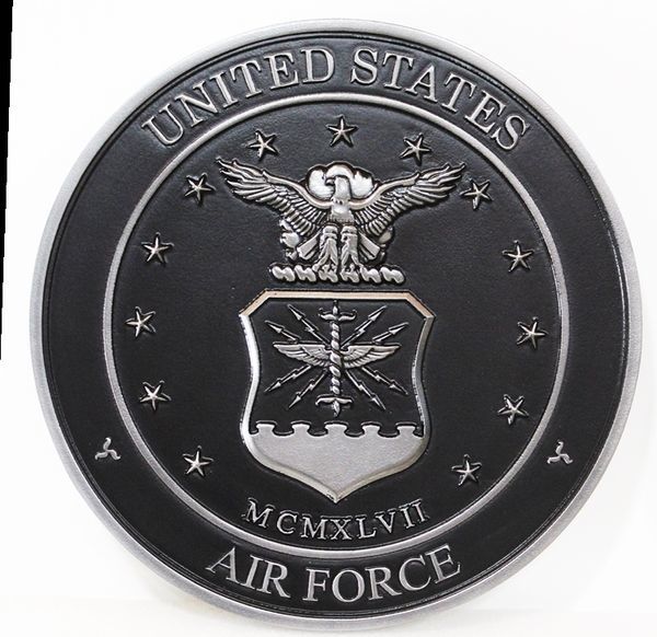 3D Painted, Wood, Bronze, Brass, Silver Air Force Plaques