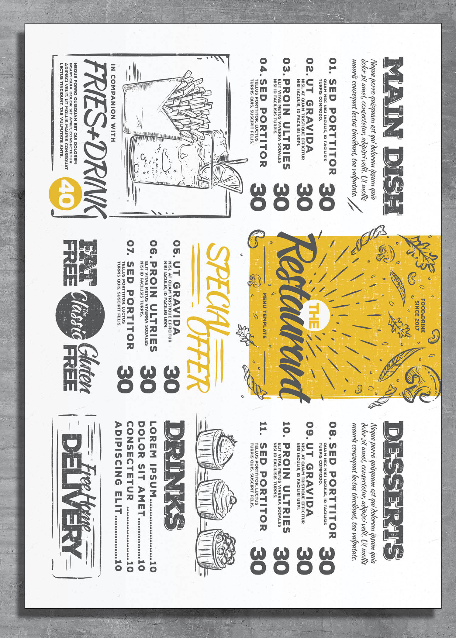 Disposable Menus