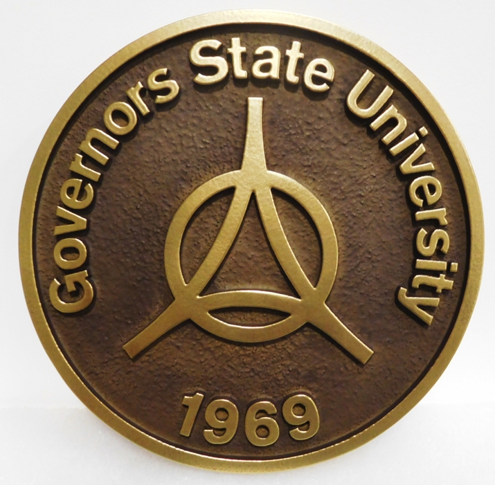 3-D Wood,Bronze,Gold,Painted College Seal Wall/Podium Plaques