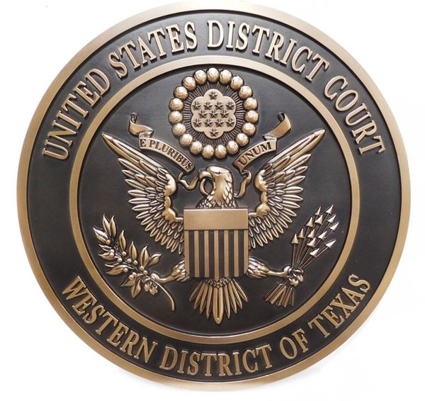 Carved 3-D Wood, Bronze, Brass, Silver or Painted Court Plaques