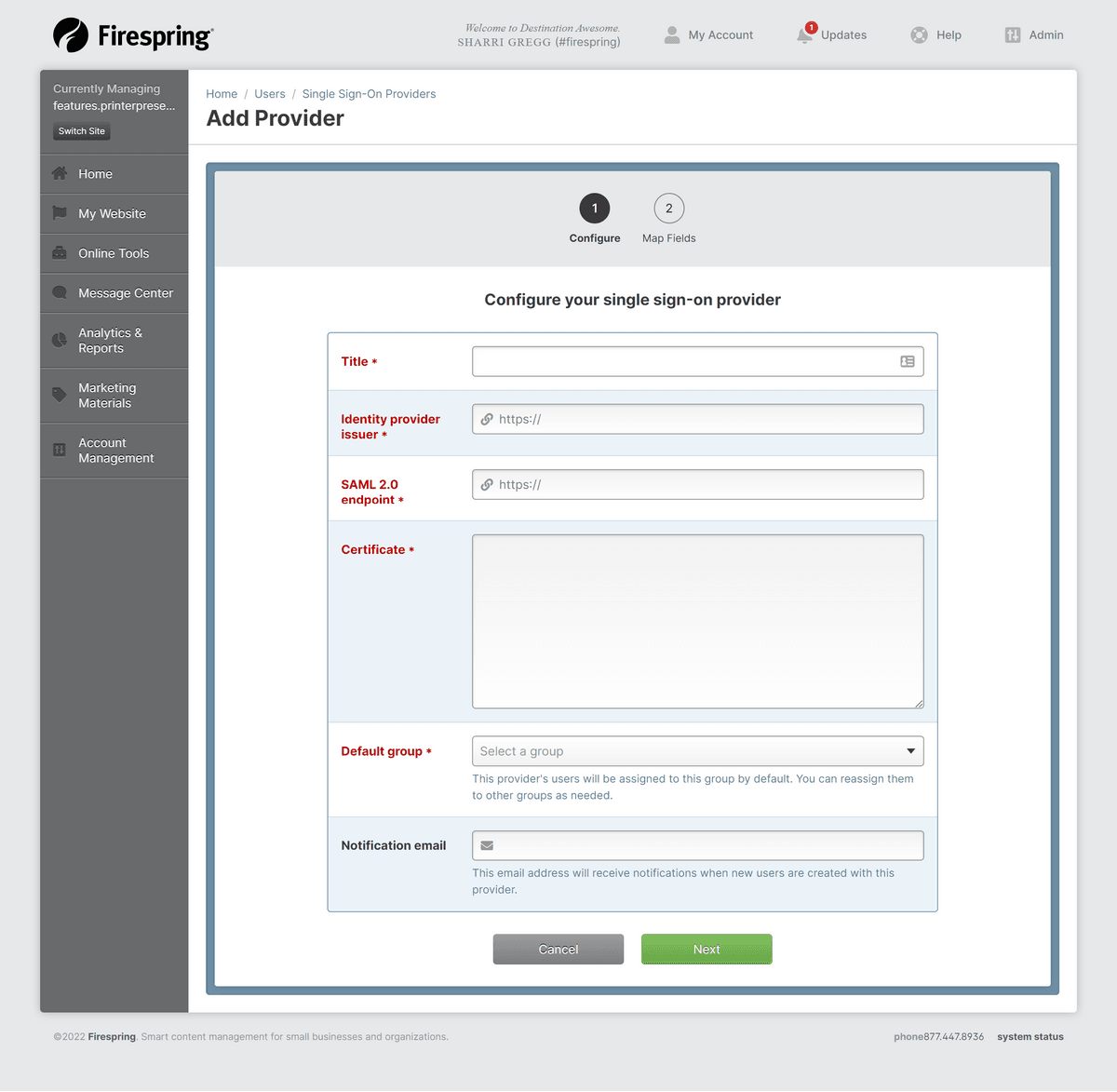 Training Videos | Client Area | Firespring