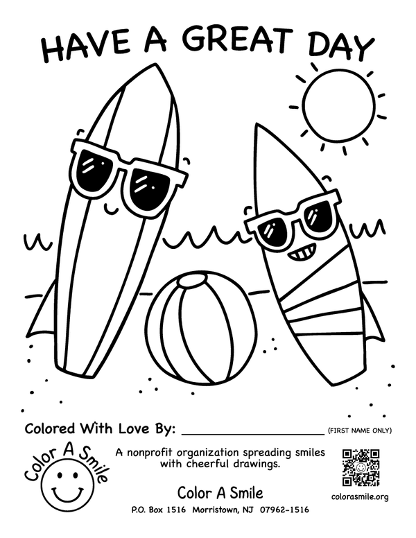 Download Fun Coloring Pages to Volunteer- Color A Smile