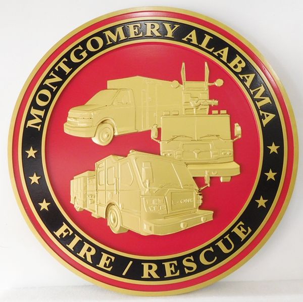 3D Brass,Silver, Painted Firefighter Badge & Patch Plaques