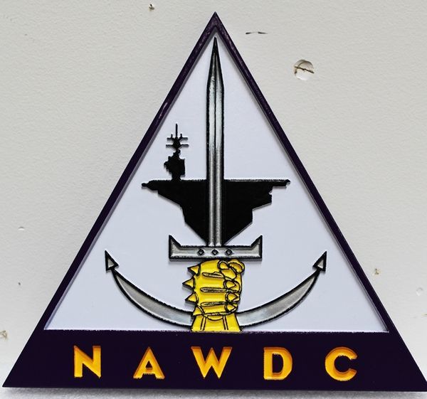 Carved 3D Painted, Wood, Bronze, Brass, Silver Navy Plaques