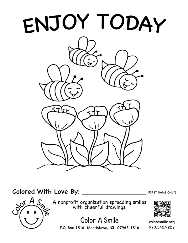 Download Fun Coloring Pages to Volunteer- Color A Smile