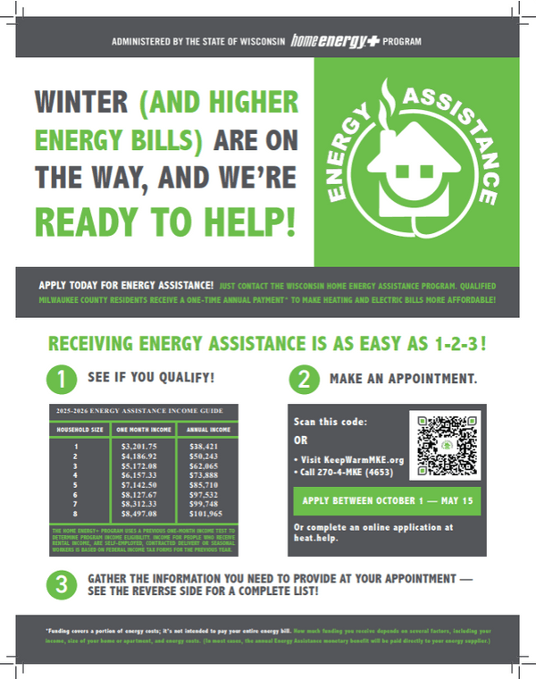 Energy Assistance | Milwaukee County LIHEAP | Community Advocates in ...