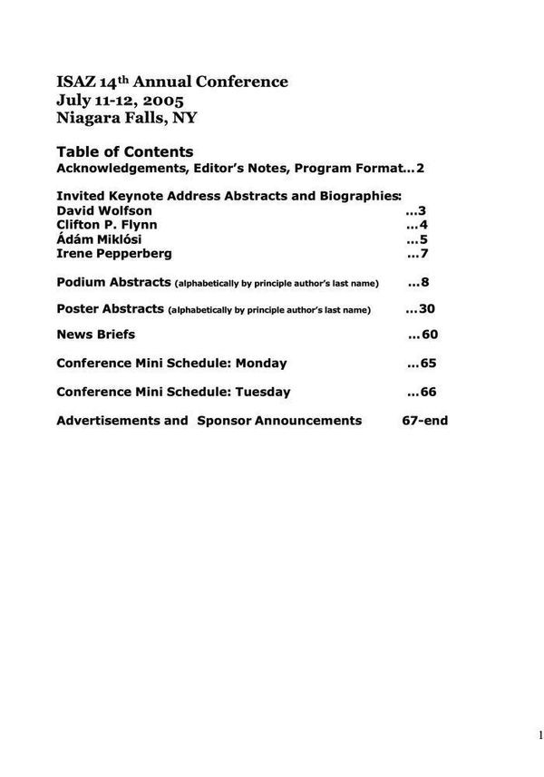 Past Conferences | International Society for Anthrozoology