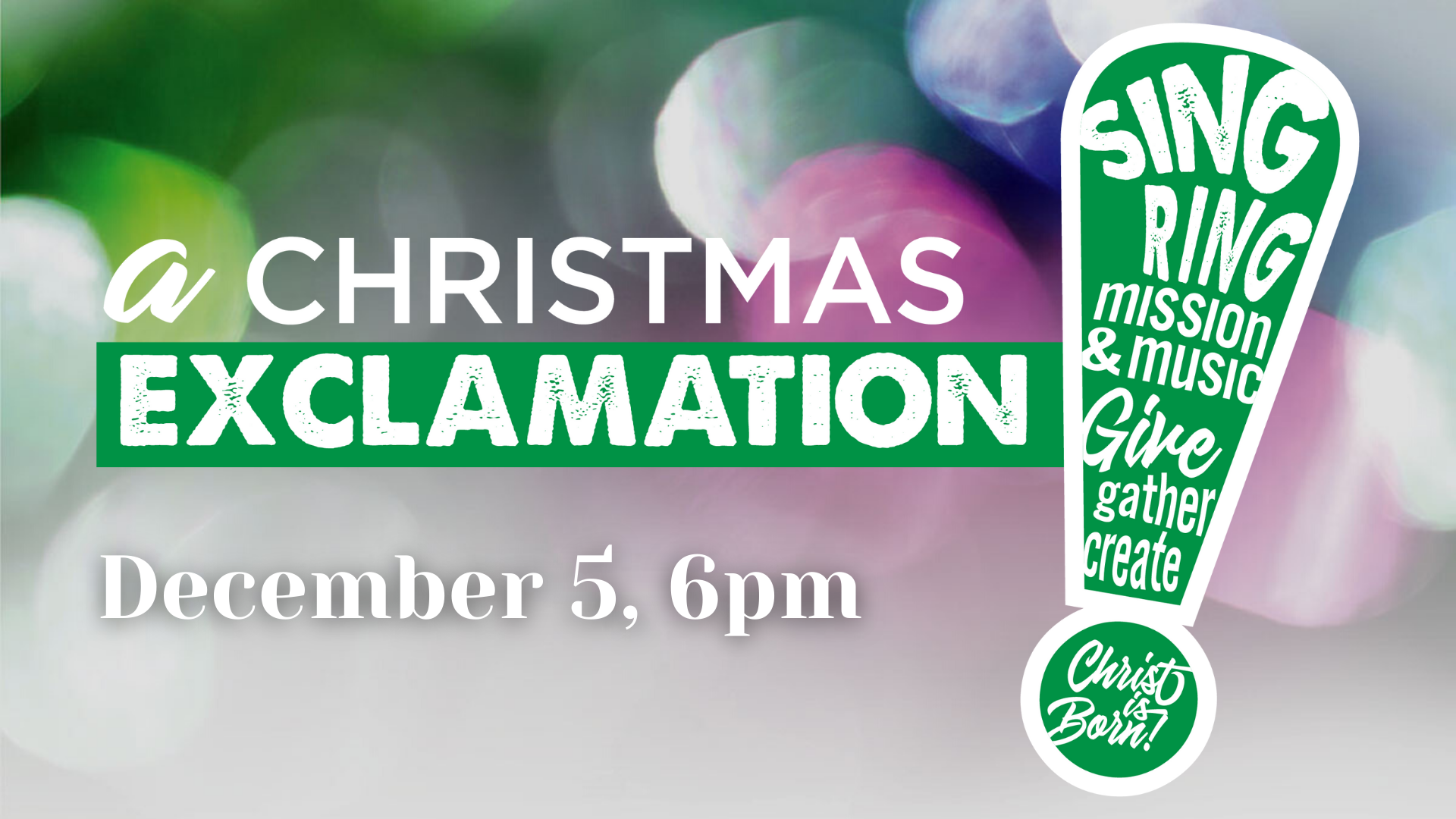 A Christmas Exclamation! (December 5, 2021) : Season of Advent ...