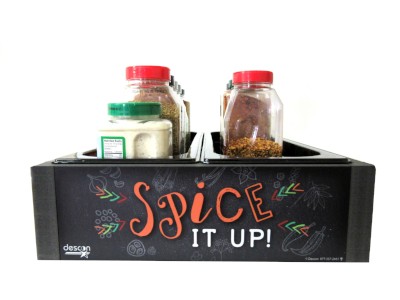 Flavor Station Spices Holder | School Café | Descon Custom Signs