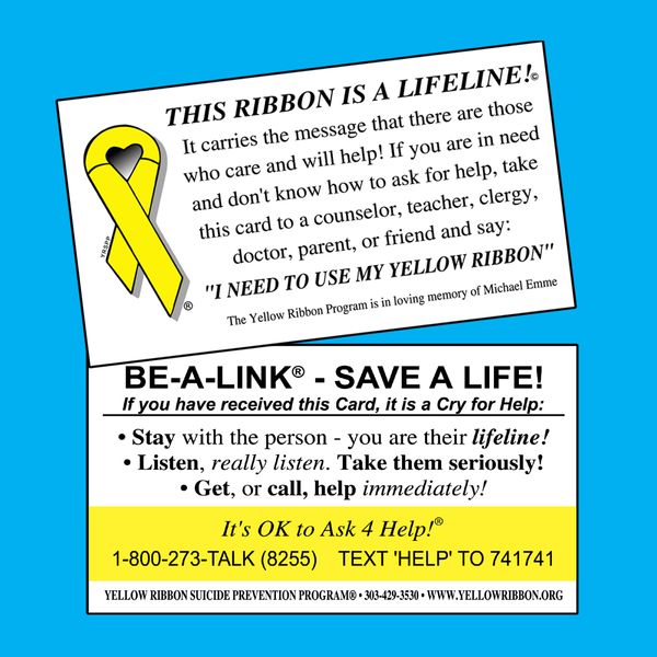 Yellow Ribbon Suicide Prevention Program : Home