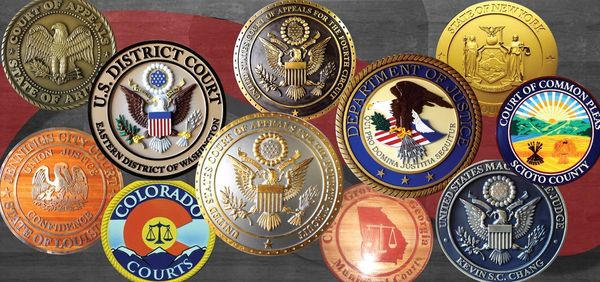 Attorney, Law Office and Courtroom Carved Wood Signs