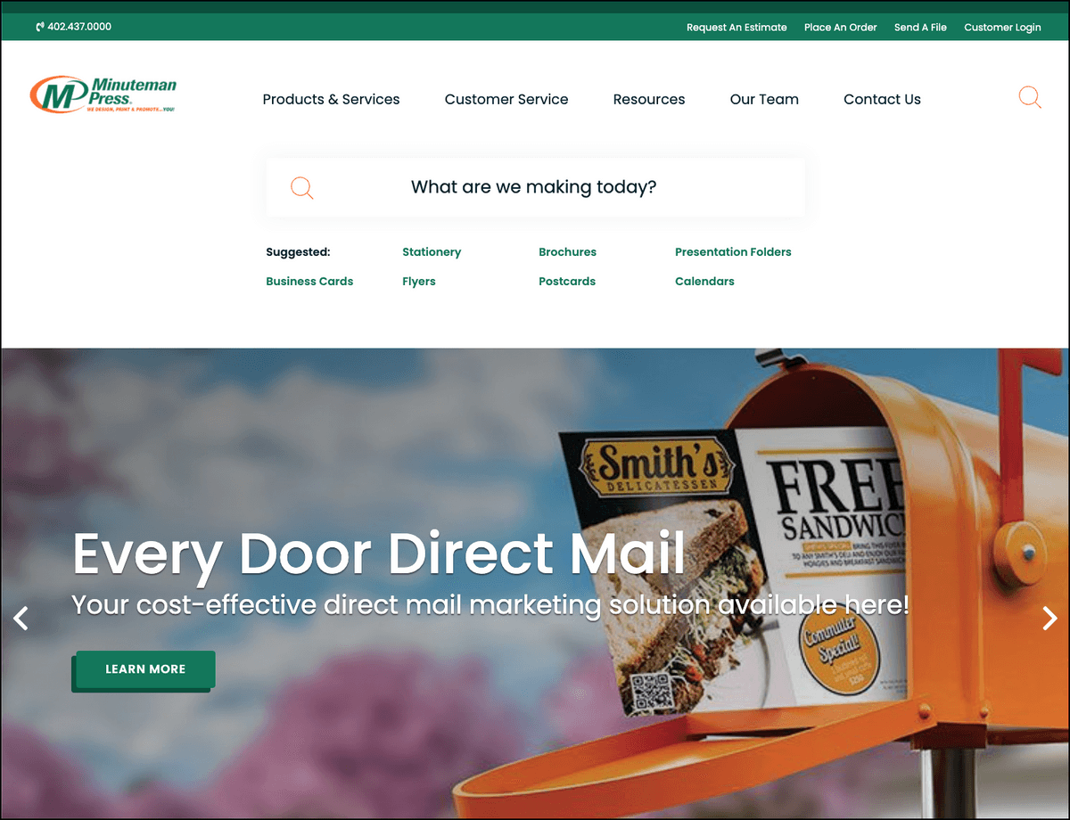 Minuteman Website Solution : Designs