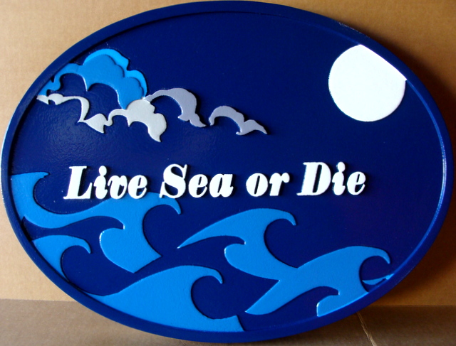 Carved wooden Seashore, Beach and Nautical Signs and Plaques