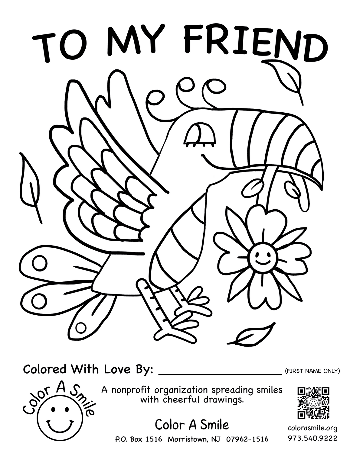 Download Fun Coloring Pages to Volunteer- Color A Smile