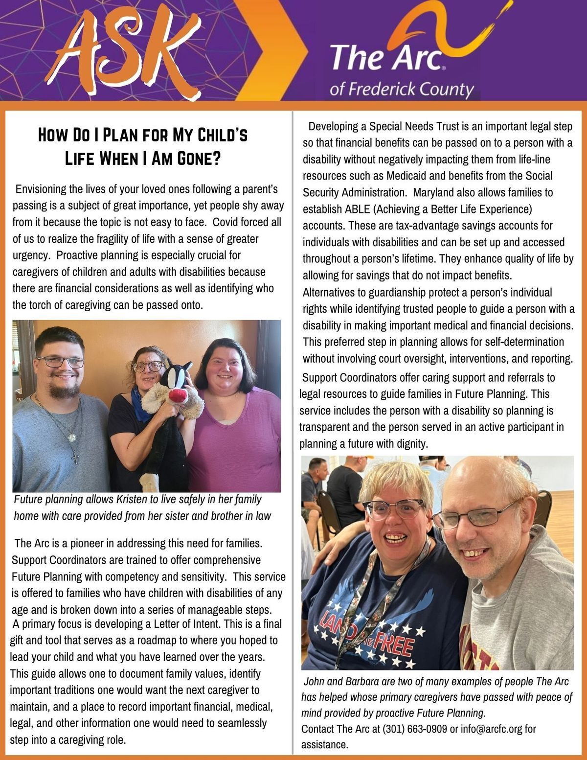 Ask The Arc | The Arc of Frederick County