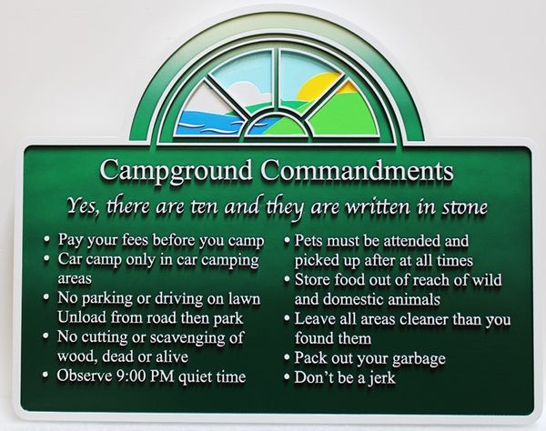 wooden park signs, RV park signs, campgrounds, hiking trails
