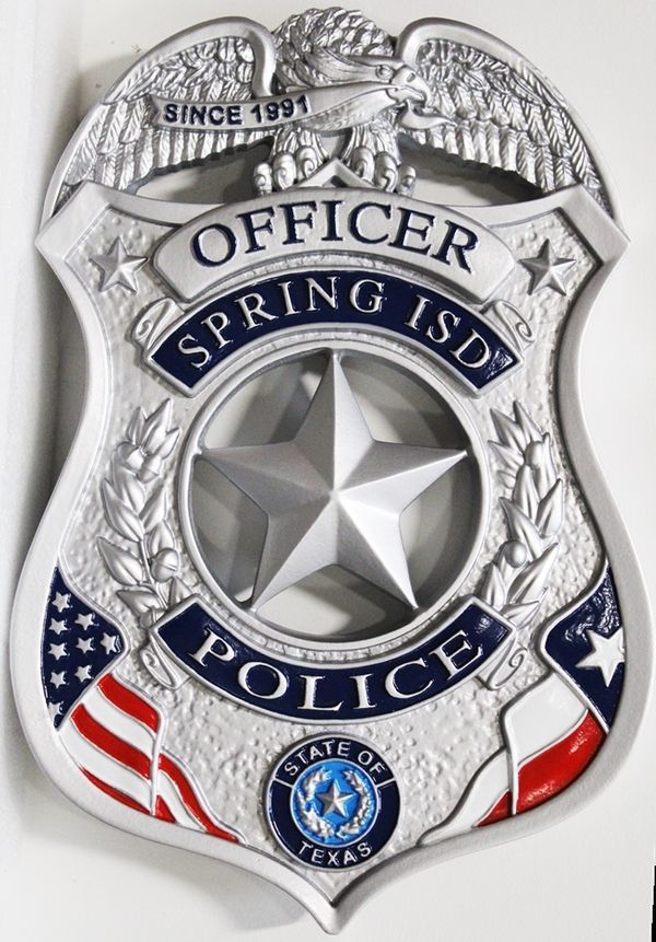 3D Brass,Silver, Painted or Wood Police Badge & Patch Plaques