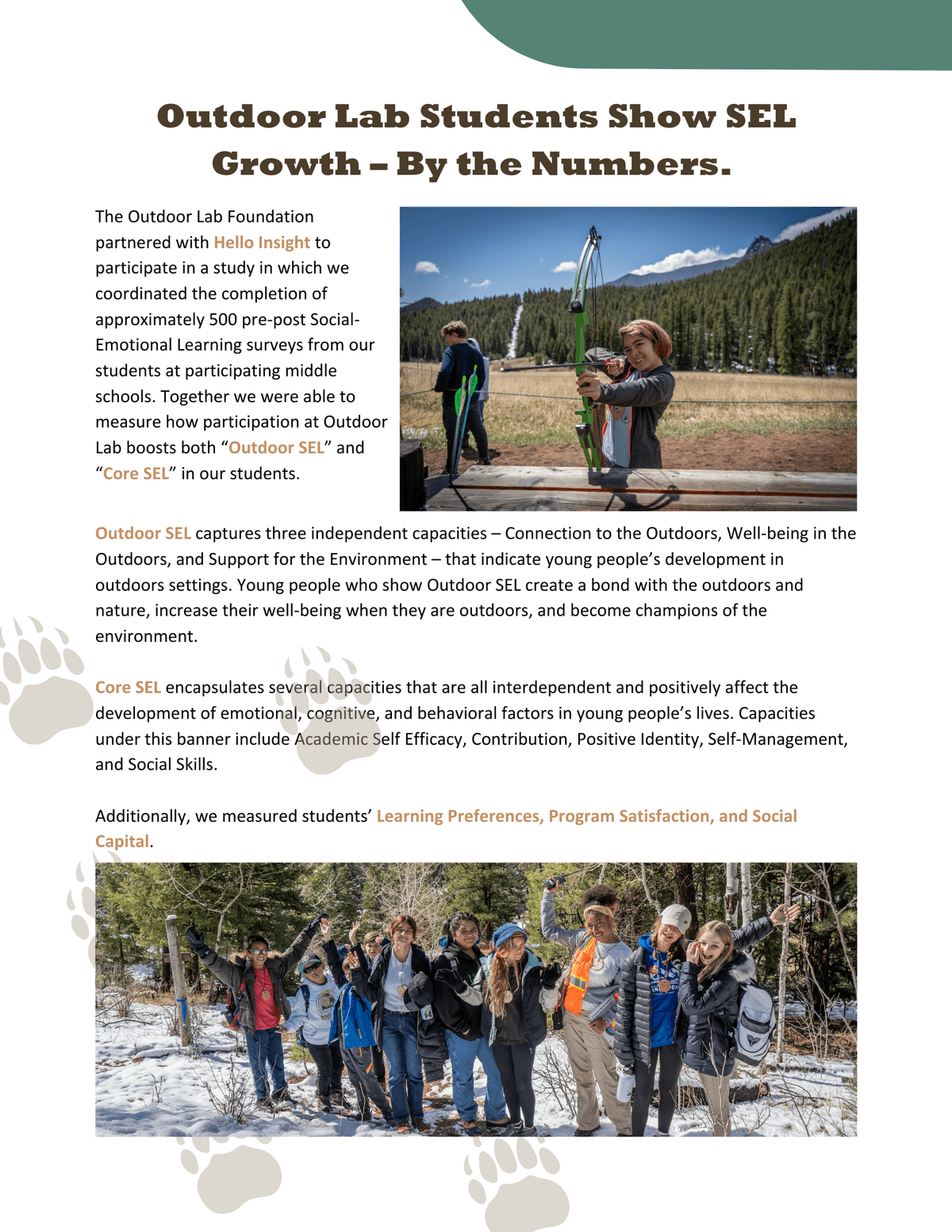 Our Impact : Outdoor Lab : Outdoor Lab Foundation