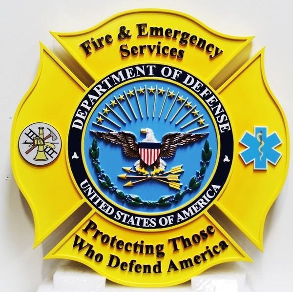 3D Brass,Silver, Painted Firefighter Badge & Patch Plaques
