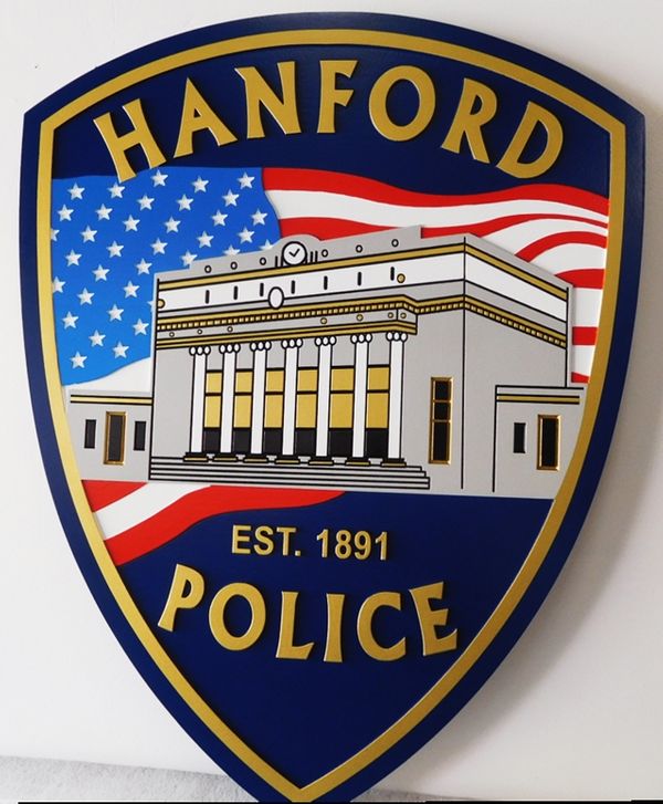 3D Brass,Silver, Painted or Wood Police Badge & Patch Plaques