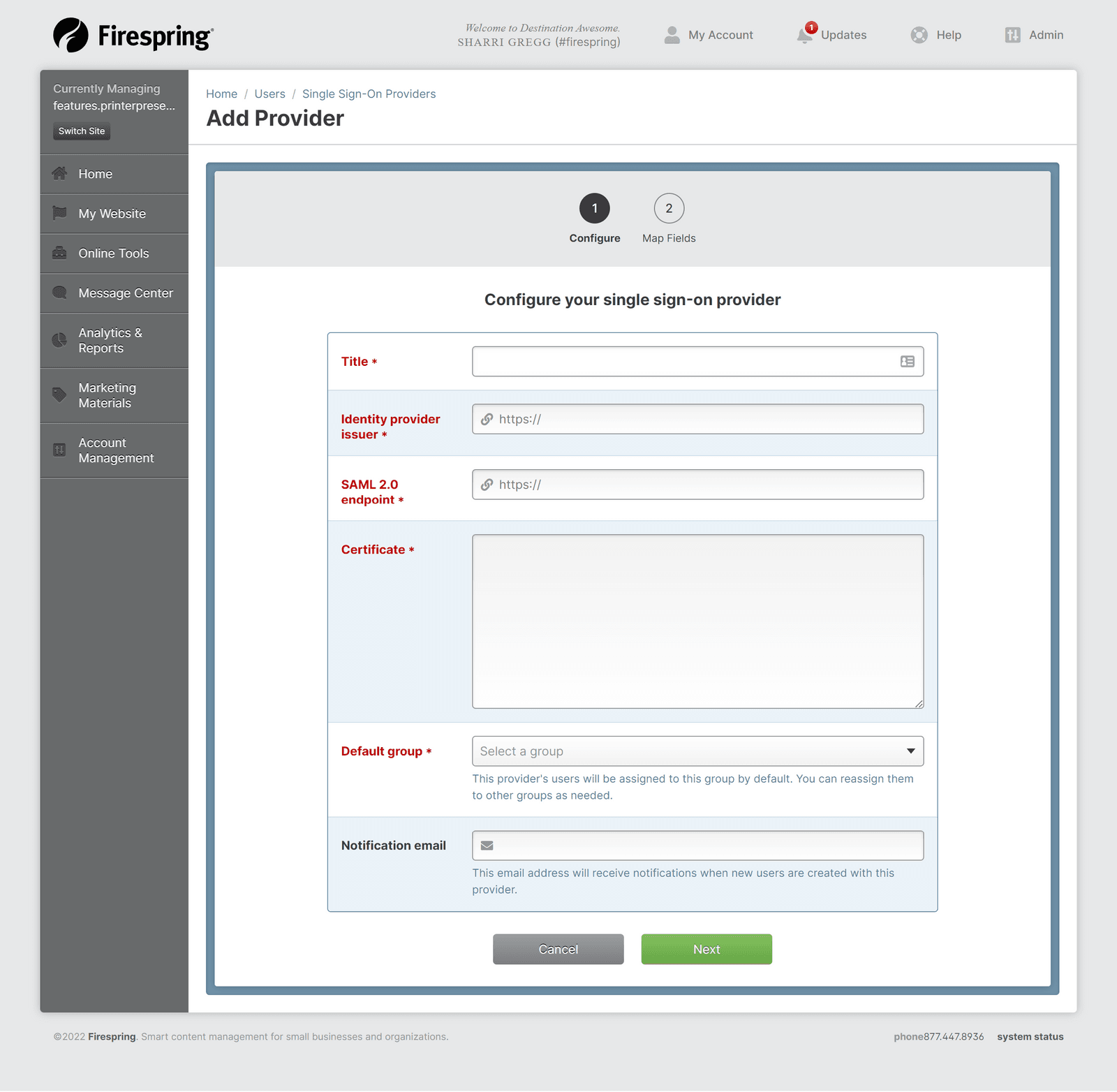 Training Videos | Client Area | Firespring