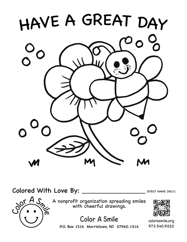 Download Fun Coloring Pages to Volunteer- Color A Smile