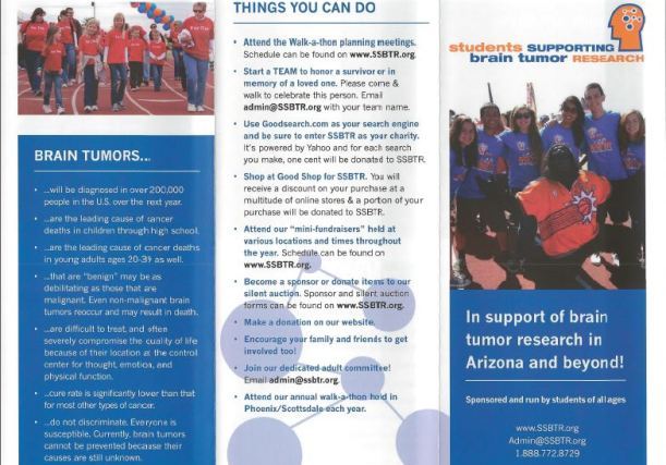 Students Supporting Brain Tumor Research : What is SSBTR? : Brochure ...