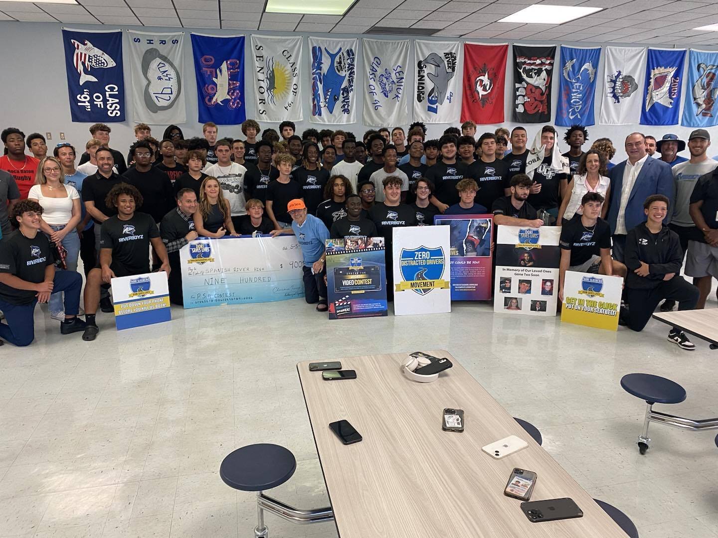 Spanish River High School Football Team Teen Driver Safety Assembly
