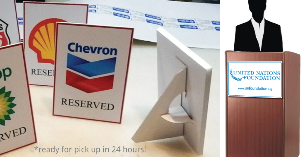 custom posters placards & podium signs DC gallery "meter board"