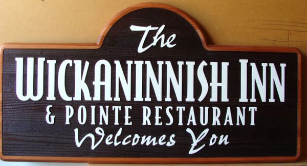 Carved wood hotel, motel, inn, and B&B signs