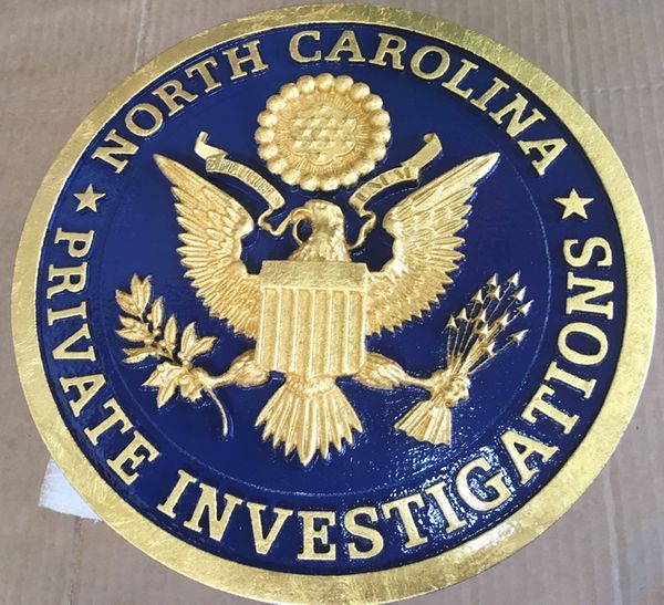 federal government round seals carved wood wall plaques