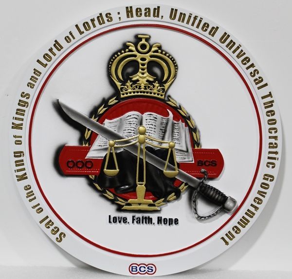 Carved 3-D Wood, Bronze, Brass, Silver or Painted Club Emblem Plaques