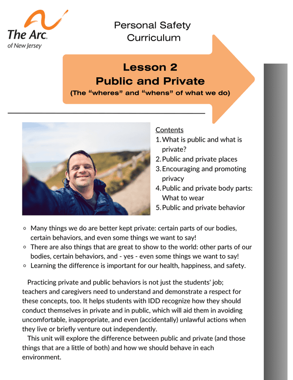 Personal Safety Curriculum : Sexual Violence in the IDD Community ...