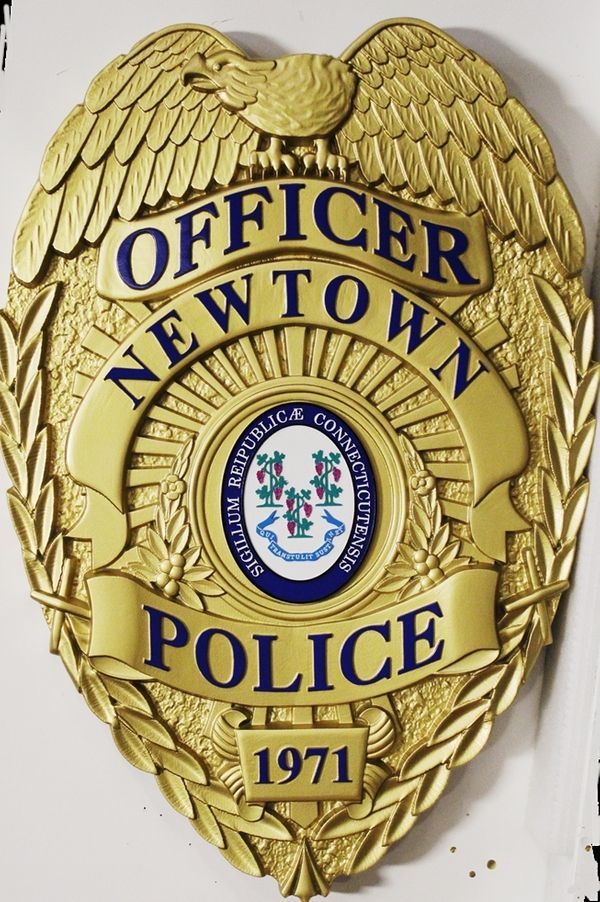 3D Brass,Silver, Painted or Wood Police Badge & Patch Plaques