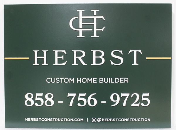 Signs for the building construction contractors