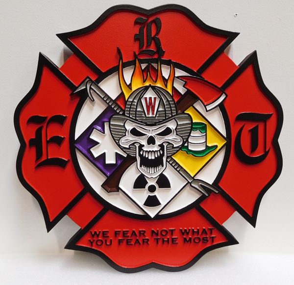3D Brass,Silver, Painted Firefighter Badge & Patch Plaques