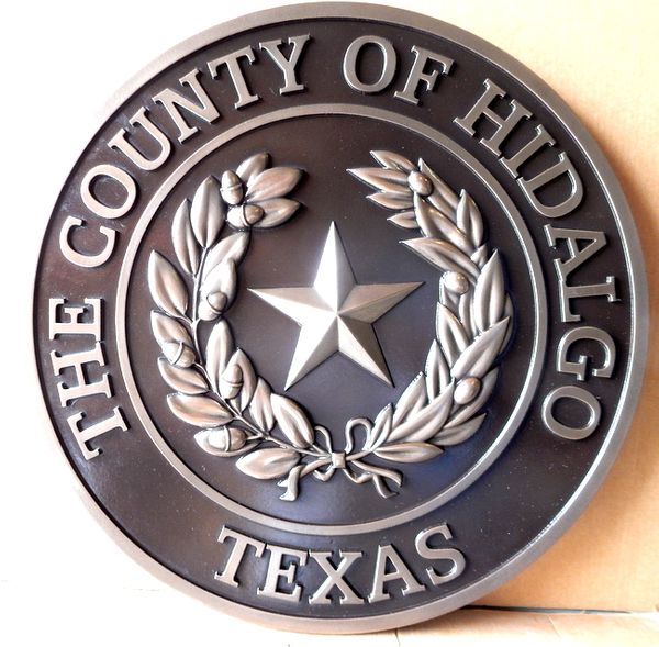 Painted, Wood & Metal 3-D County Seal Wall & Podium Plaques