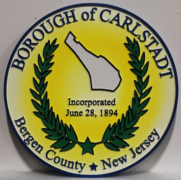 Painted, Wood & Metal 3-D County Seal Wall & Podium Plaques