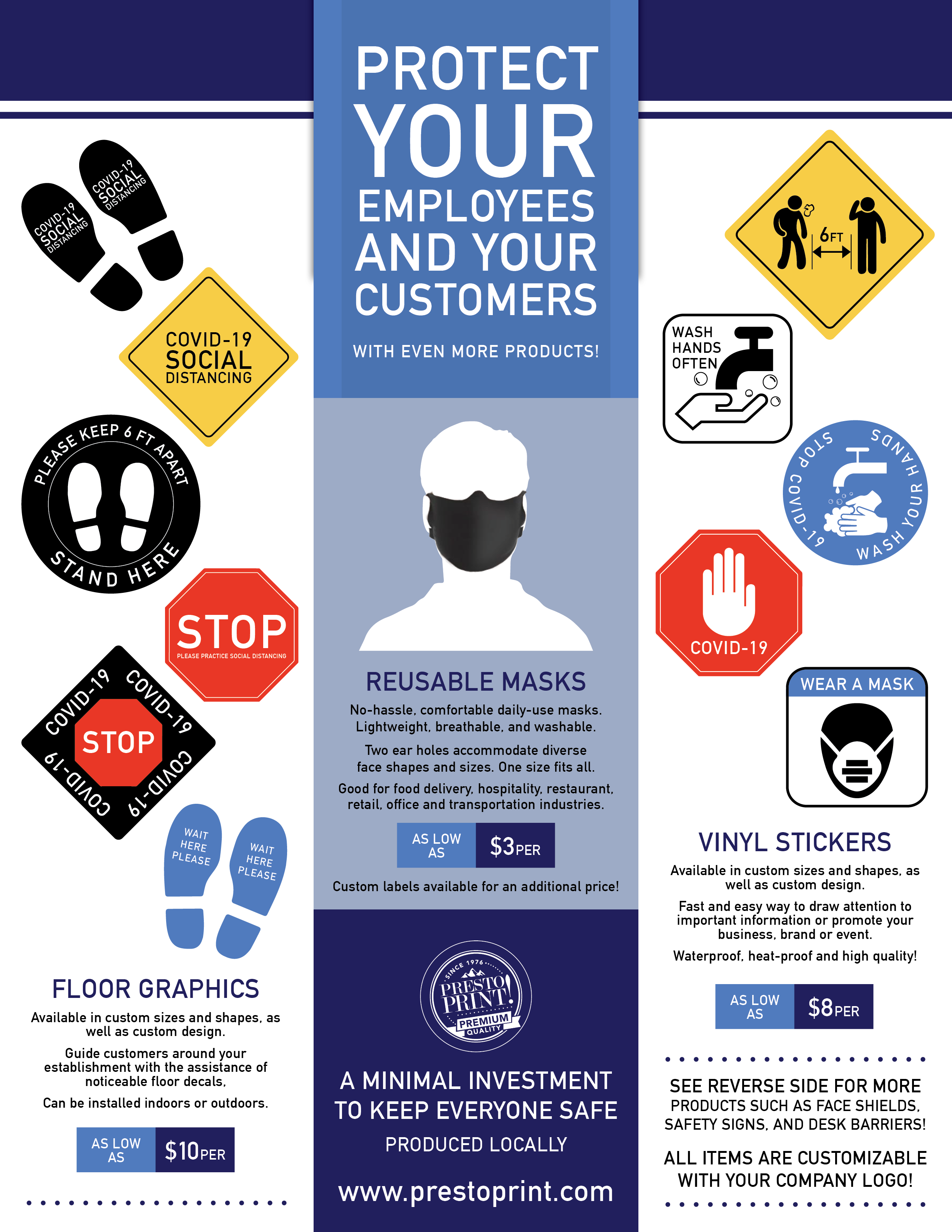 Covid-19 Materials : Products : Presto Print