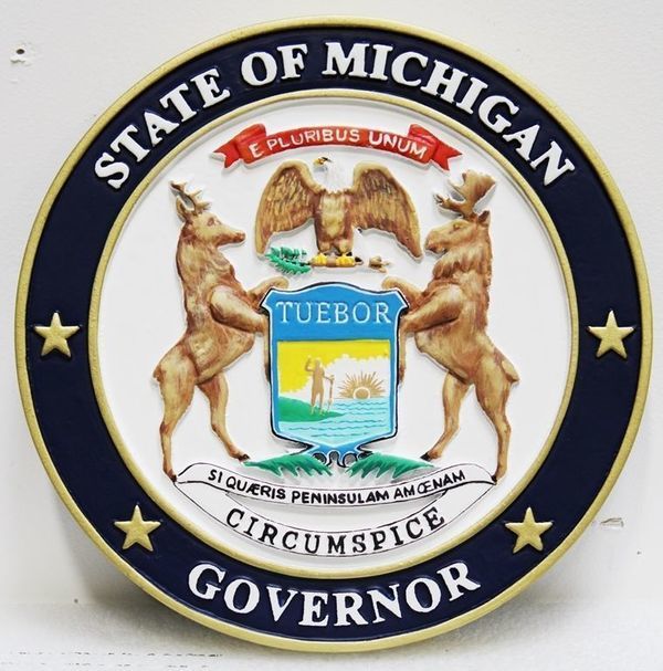 State seal and state government executive, legislative and judicial ...