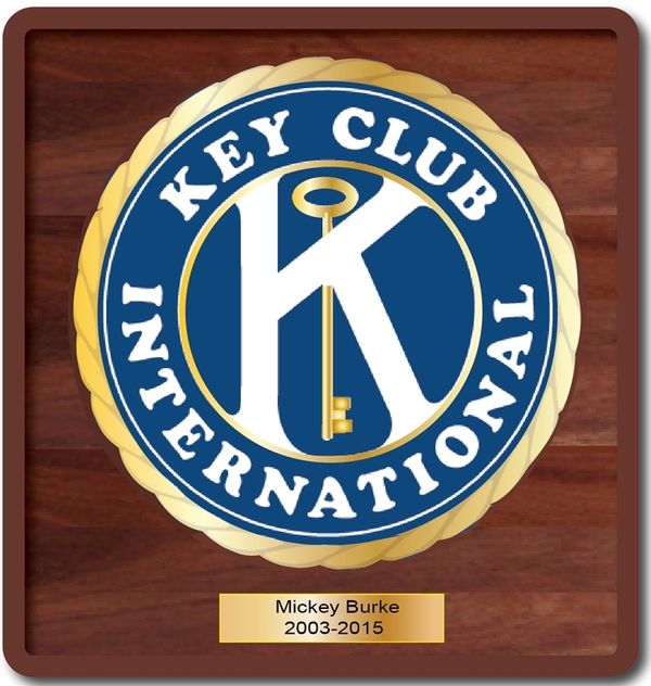 Carved 3-D Wood, Bronze, Brass, Silver or Painted Club Emblem Plaques
