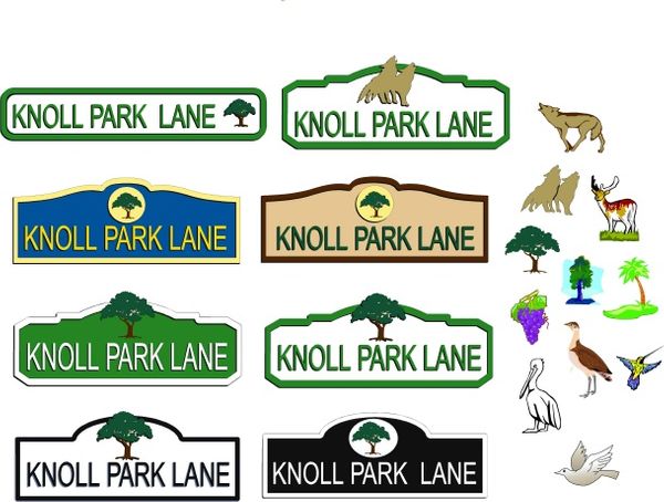 Custom Wood Street, Traffic and Parking Signs