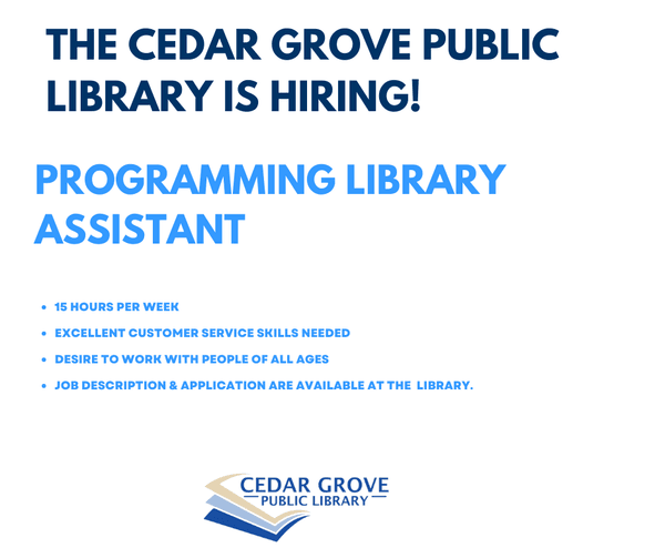 Welcome : Cedar Grove Public Library